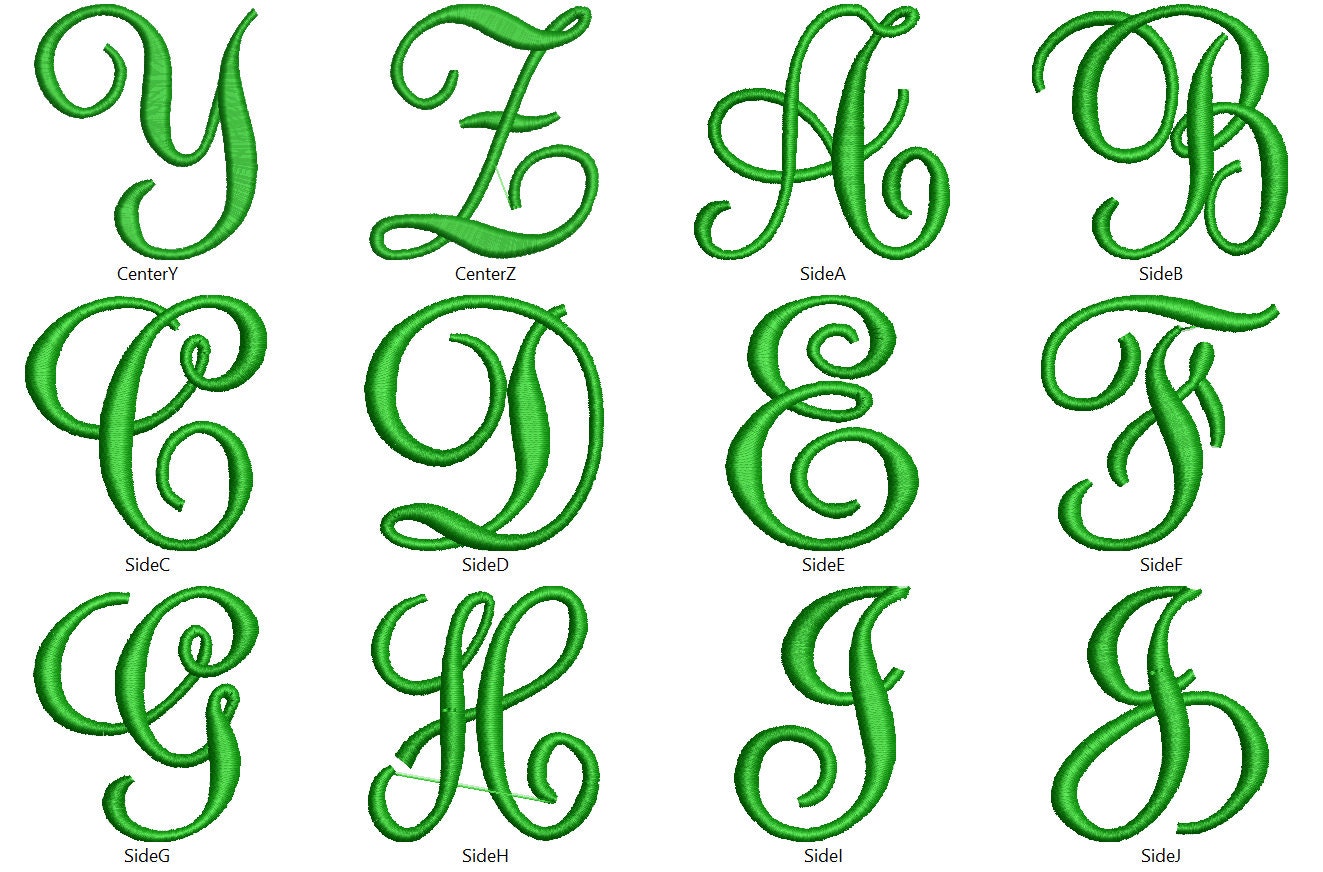 Sydney Font Machine Embroidery Design Fonts Monogram 10 Sizes | Etsy