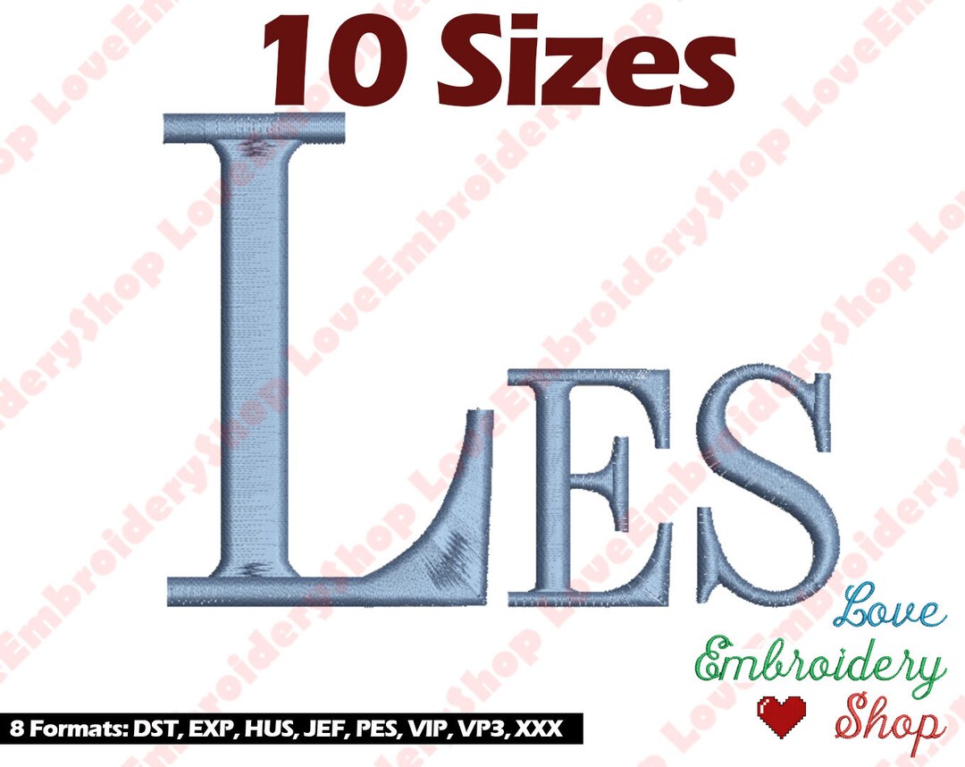 Stack Font Machine Embroidery Design Fonts Monogram 10 Sizes File ...