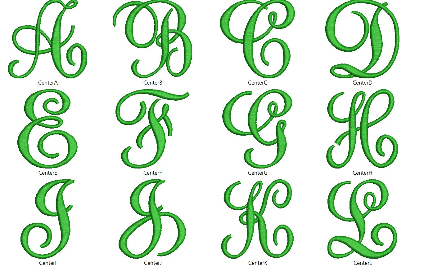 Sydney Font Machine Embroidery Design Fonts Monogram 10 Sizes | Etsy