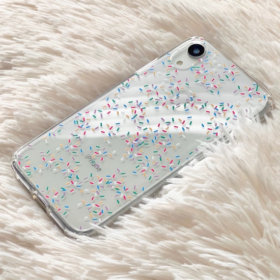 Rainbow Sprinkles Phone Case Donut Clear Case for Iphone 13 12 | Etsy