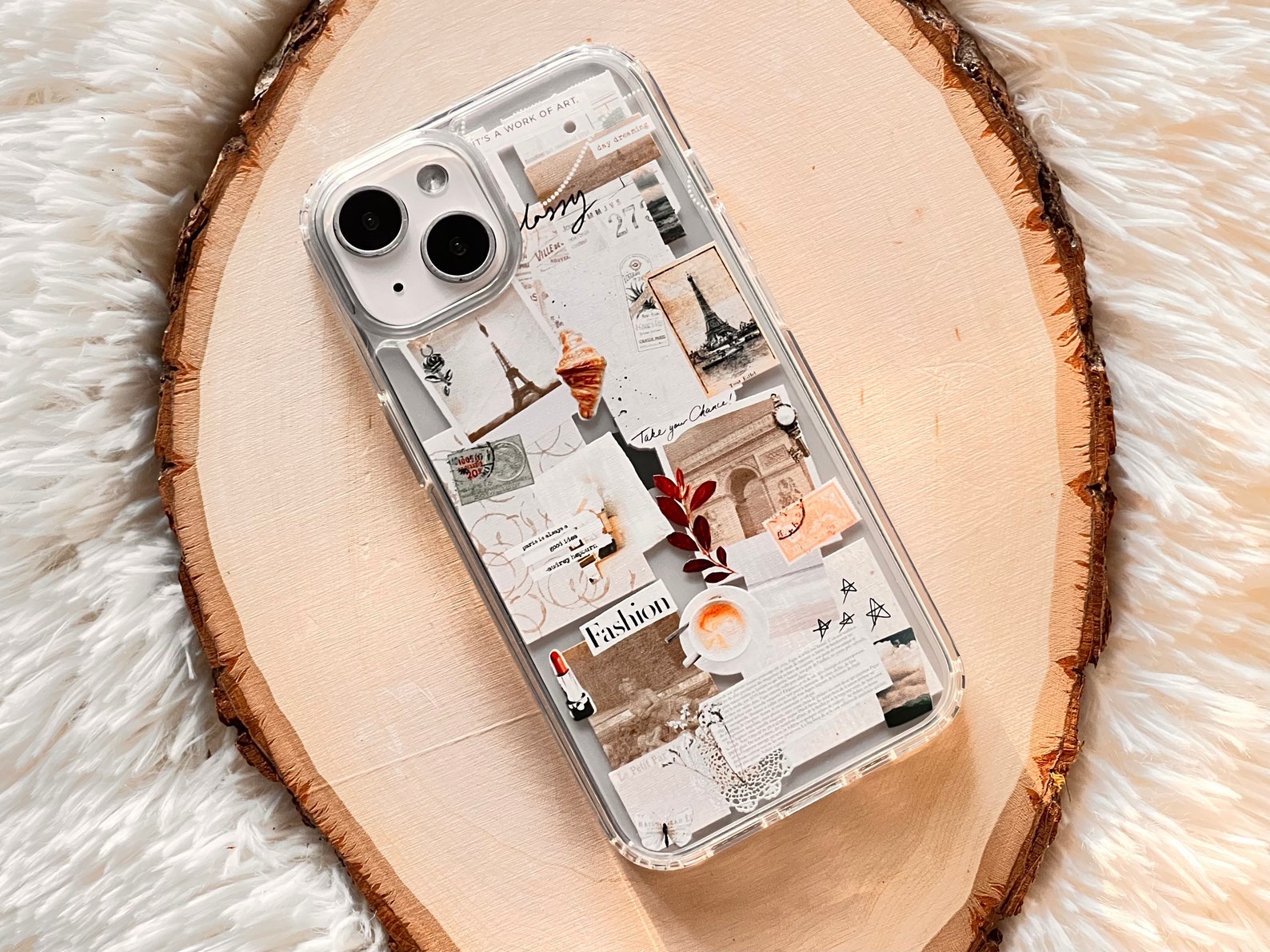 French Mood Board Collage Phone Case for iPhone 15 14 13 Pro 12 Mini 11 ...