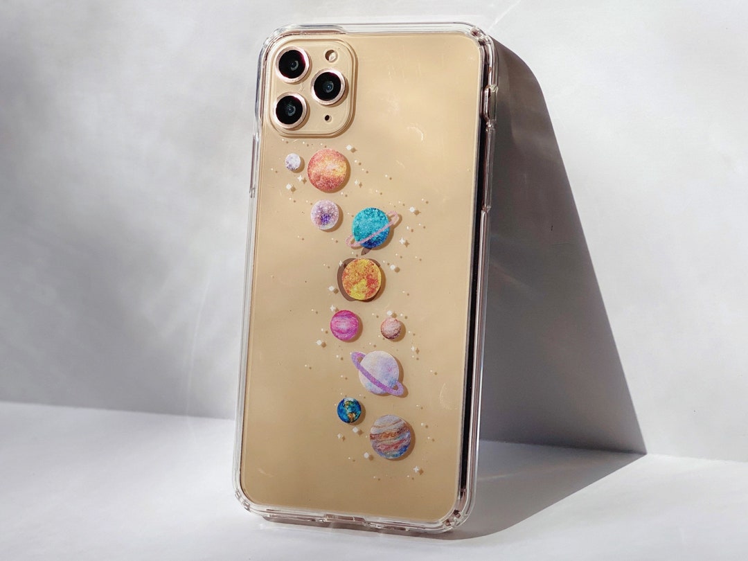 Galaxy Planets Phone Case Space Cover For iPhone 14 Plus 13 - Etsy España