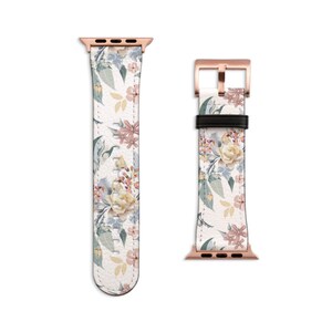 Pretty Flowers Apple Watch Band Vegan Leather Chic Apple Watch - Etsy