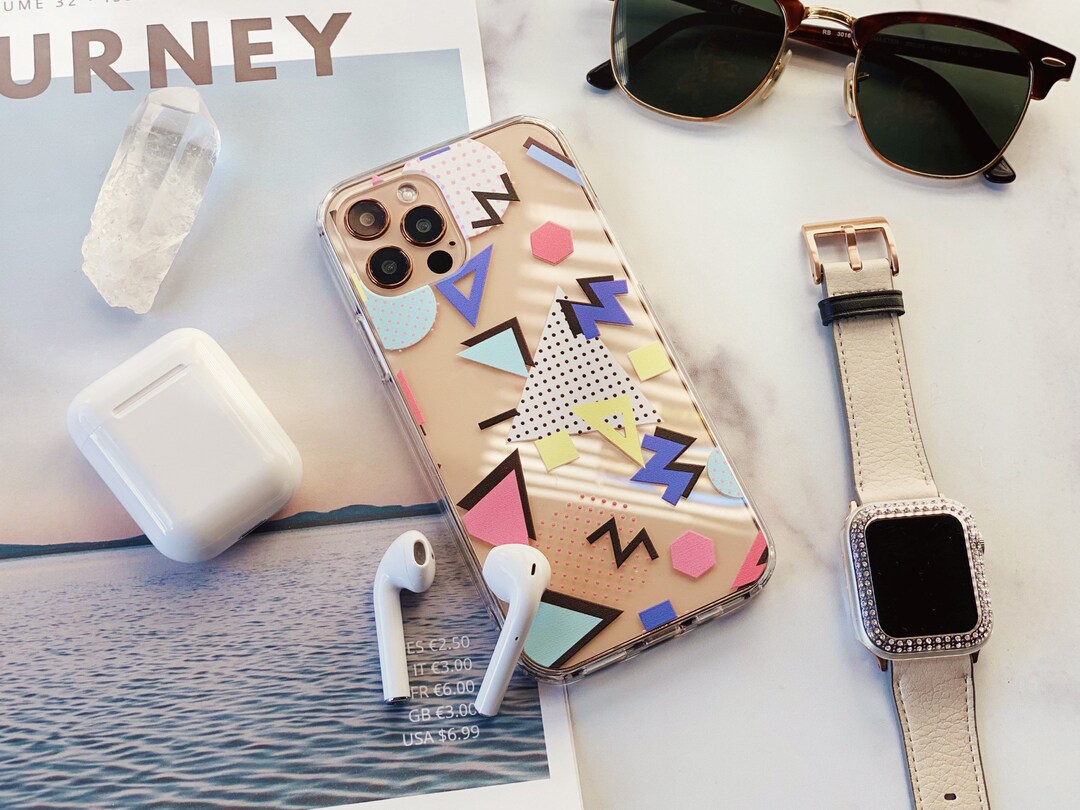 Retro Vintage Memphis 80s 90s Case for iPhone 15 14 12 Mini 7 8 XR ...