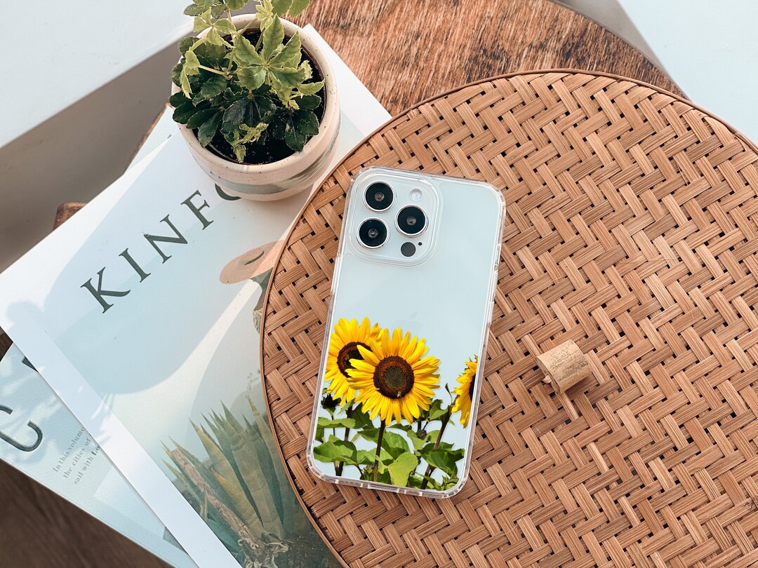 Minimal Sunflowers Phone Case for iPhone 17 Air 16e 15 14 13 Mini 7 8 ...