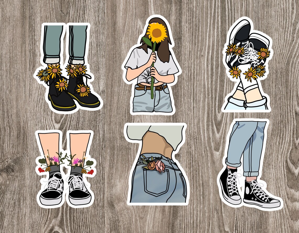 Line Art Decal Waterproof Vinyl Sticker for Waterbottle Laptop | Etsy