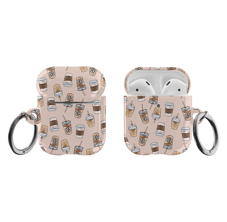 Cute Coffee Airpods Case Aesthetic Air Pods Case Pretty Pink | Etsy