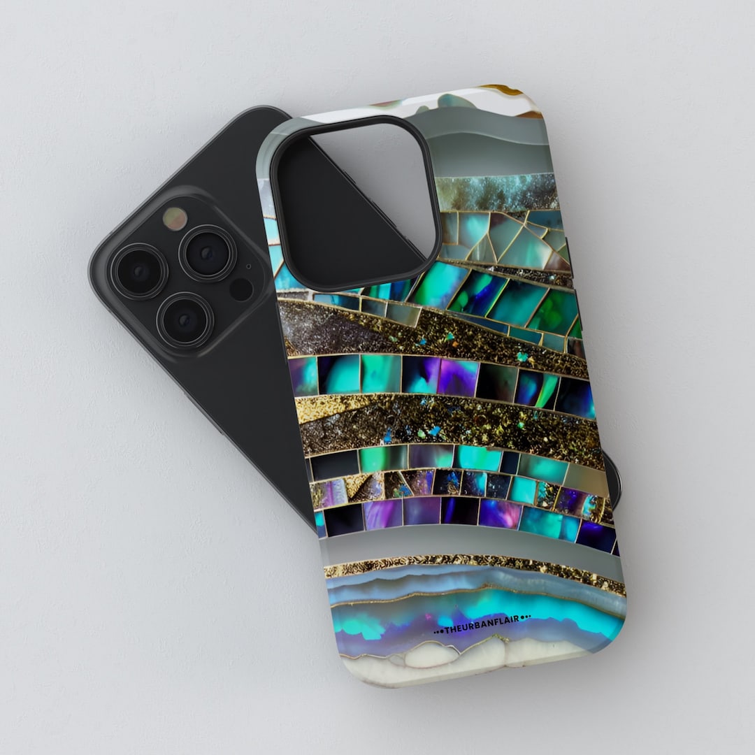 Abstract Abalone Stained Glass Illusion Print Magsafe Phone Case for ...