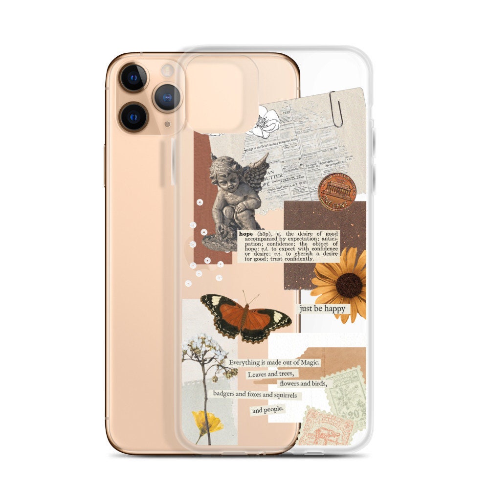 Be Happy Aesthetic Collage Clear Phone Case for Iphone 12 Mini - Etsy ...