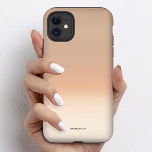 Minimal Pale Nude Ombre Phone Case for iPhone 15 14 13 12 Mini Pro XS ...