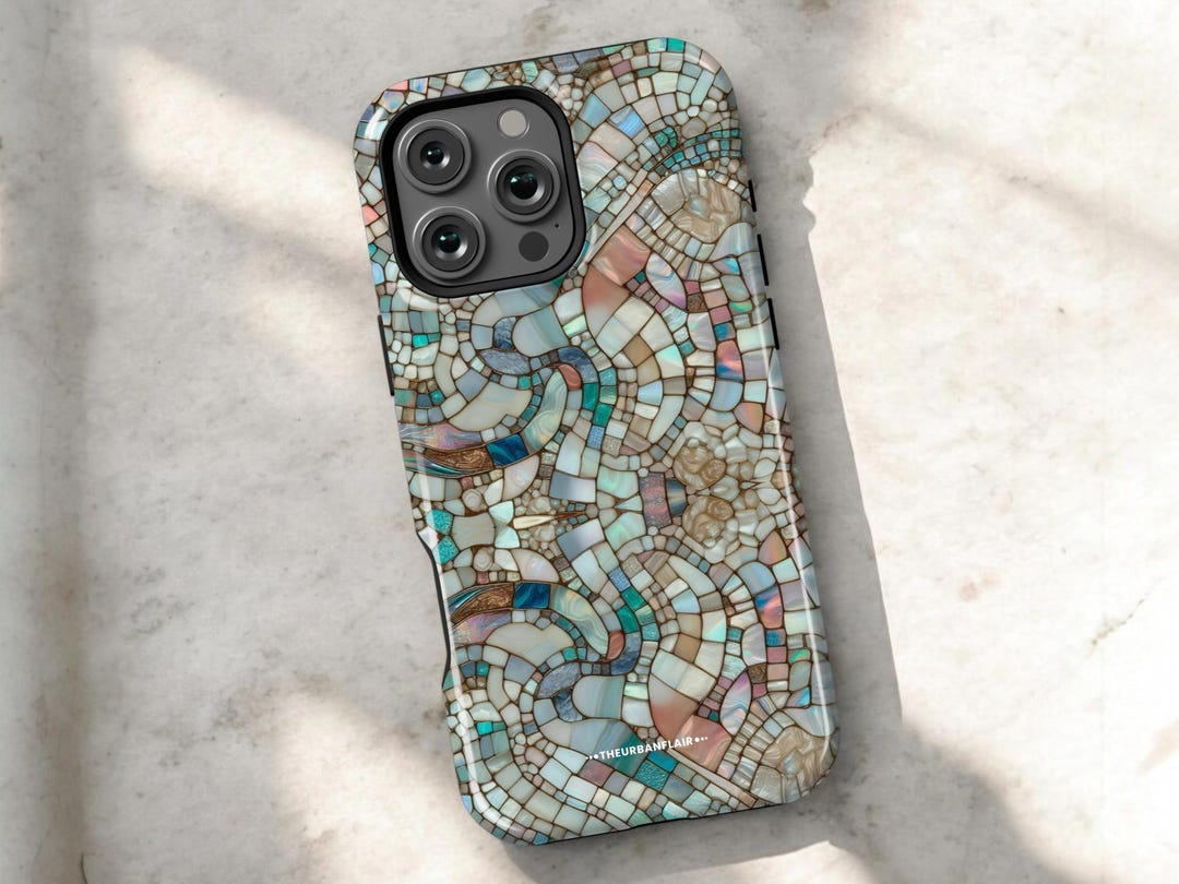 Mermaid Stained Glass Illusion Print Tough Phone Case for iPhone 17 Air ...