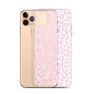 Pink Leopard Animal Print Clear Phone Case With Design for - Etsy