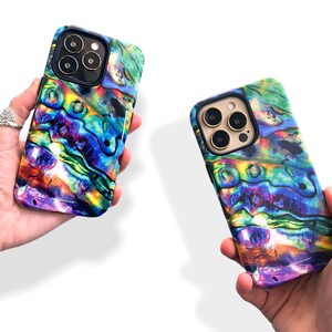 Abalone Shell Print Phone Case for iPhone 17 Air 16e 15 14 13 12 Pro ...