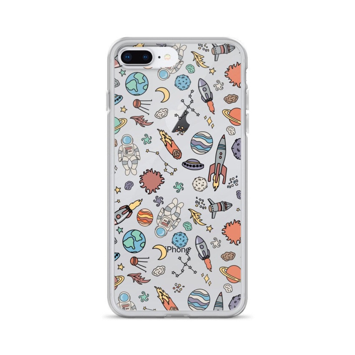 Space Astronaut Doodles Case For iPhone 12 11 Pro XS Max XR X | Etsy
