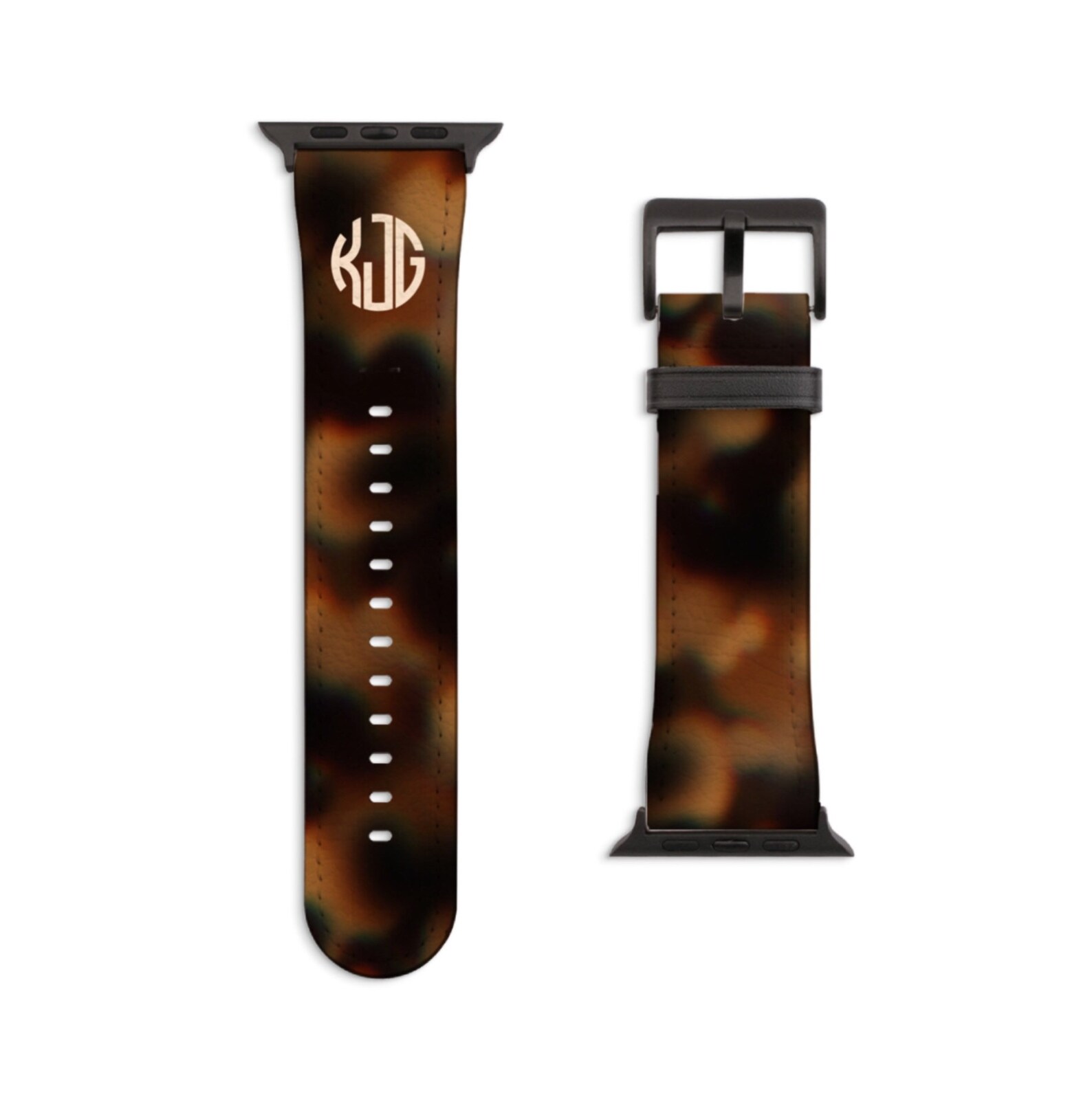 Monogram Tortoise Shell Apple Watch Band 40mm Iwatch Straps - Etsy Canada