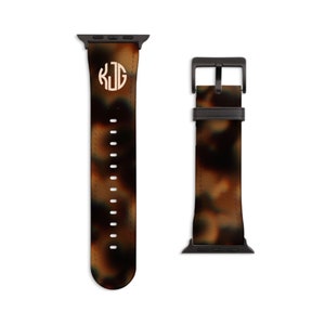 Monogram Tortoise Shell Apple Watch Band for All Series 40mm 41mm 42mm ...