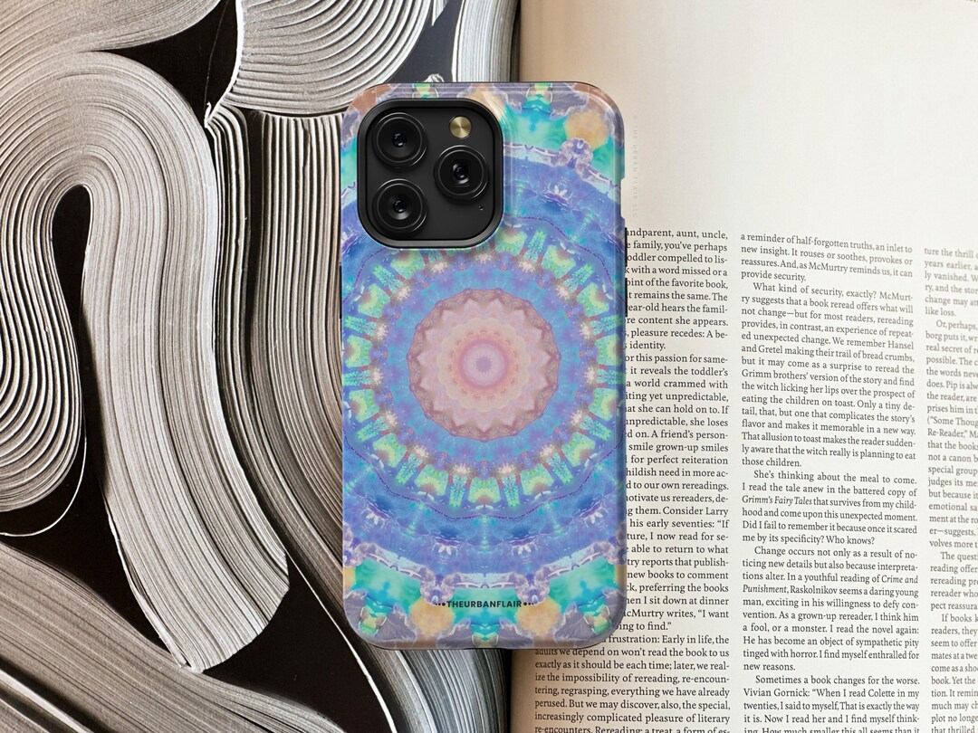 Periwinkle Boho Mandala Magsafe Phone Case for iPhone 15 14 13 12 ...
