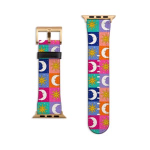 Eclectic Sun and Moon Apple Watch Band for Series 3 4 5 6 7 8 9 10 11 ...