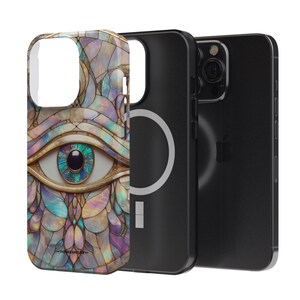All Seeing Eye Stained Glass Illusion Print Magsafe Phone Case for ...