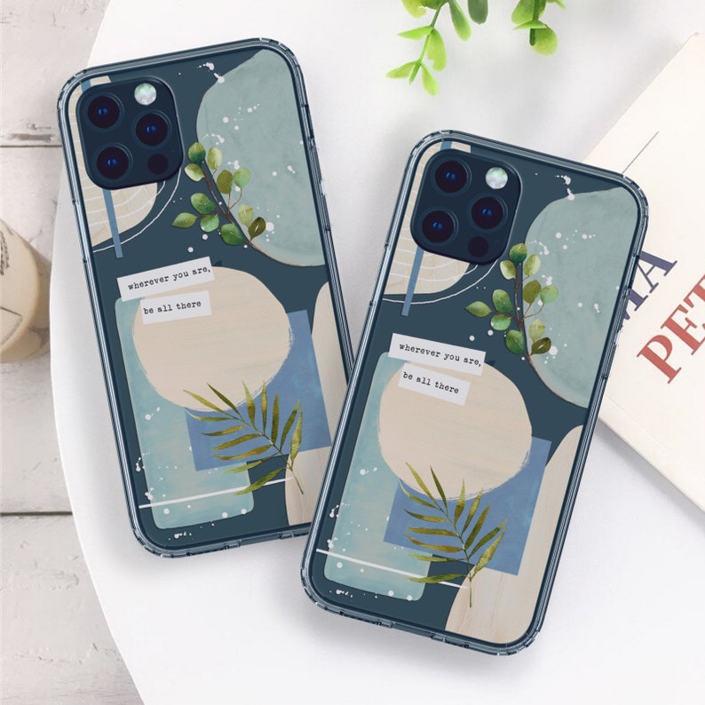 Blue Terracotta Modern Collage Phone Case for Iphone 13 12 | Etsy