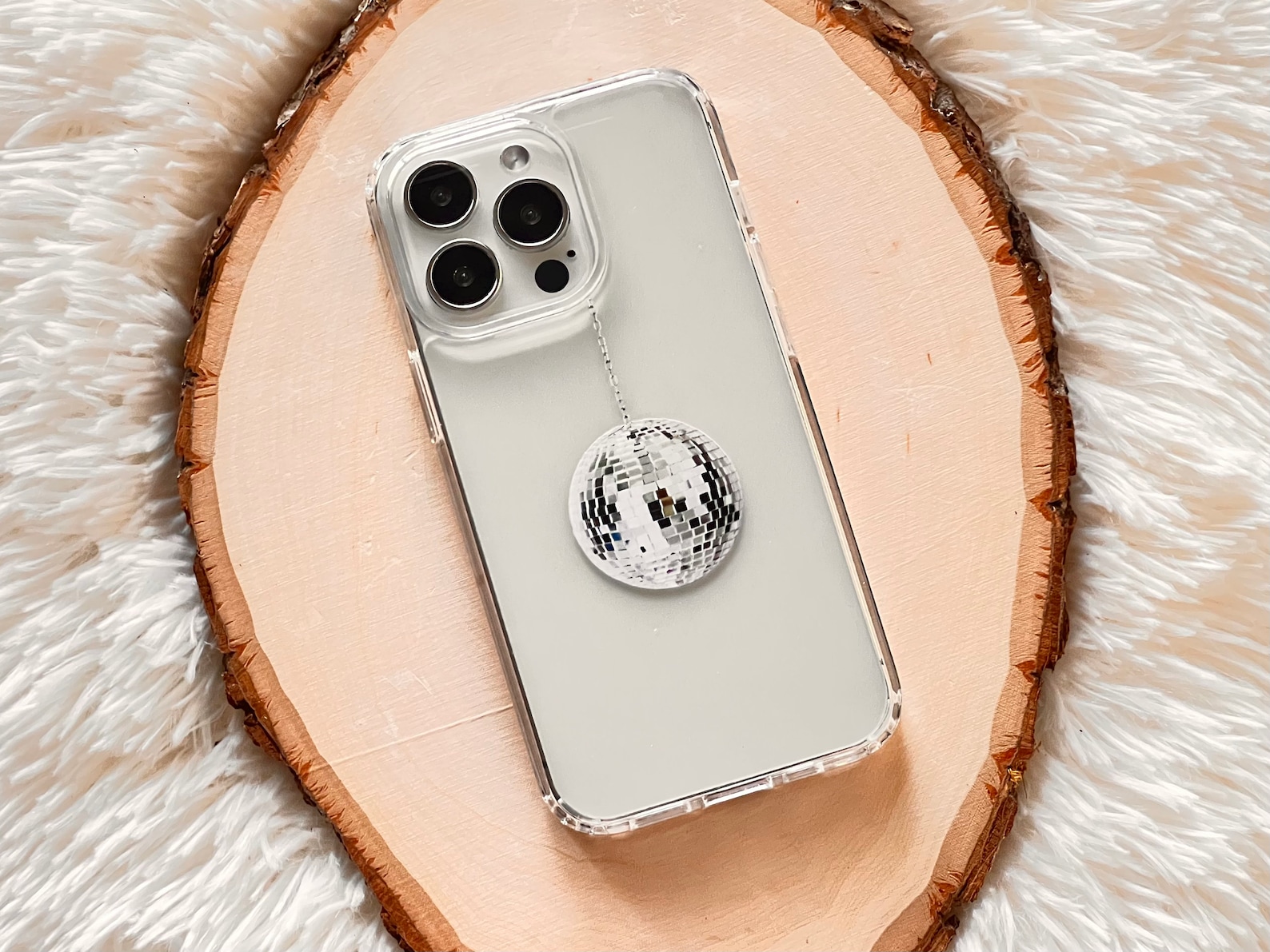 Minimal Hanging Disco Ball Print Phone Case for iPhone 17 16e 15 14 13 ...