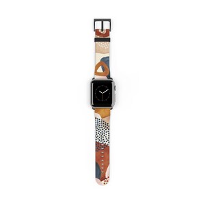 Rustic Abstract Shapes Apple Watch Band Series 3 4 5 6 7 8 SE - Etsy