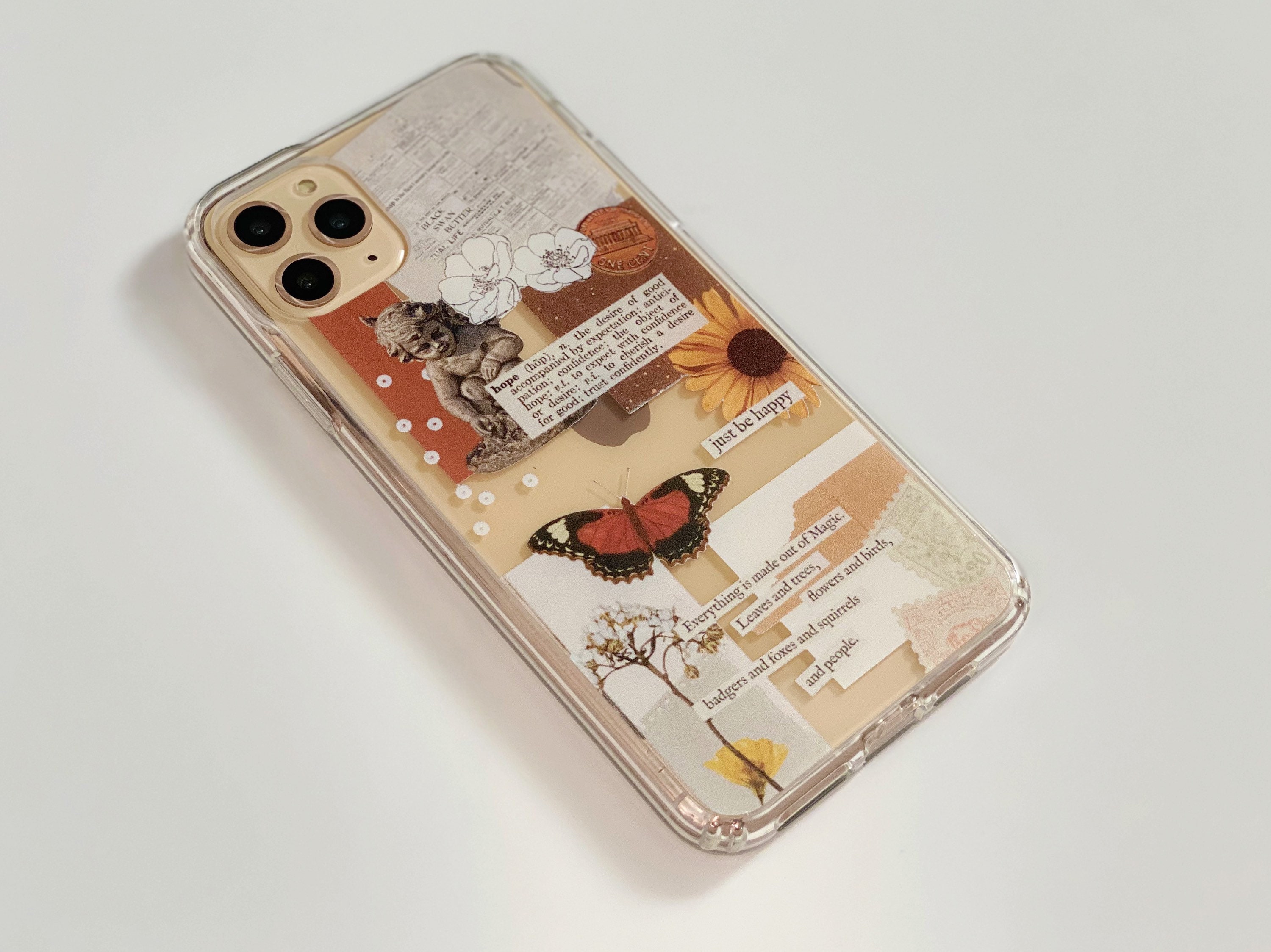 Be Happy Aesthetic Collage Clear Phone Case for Iphone 12 Mini - Etsy ...