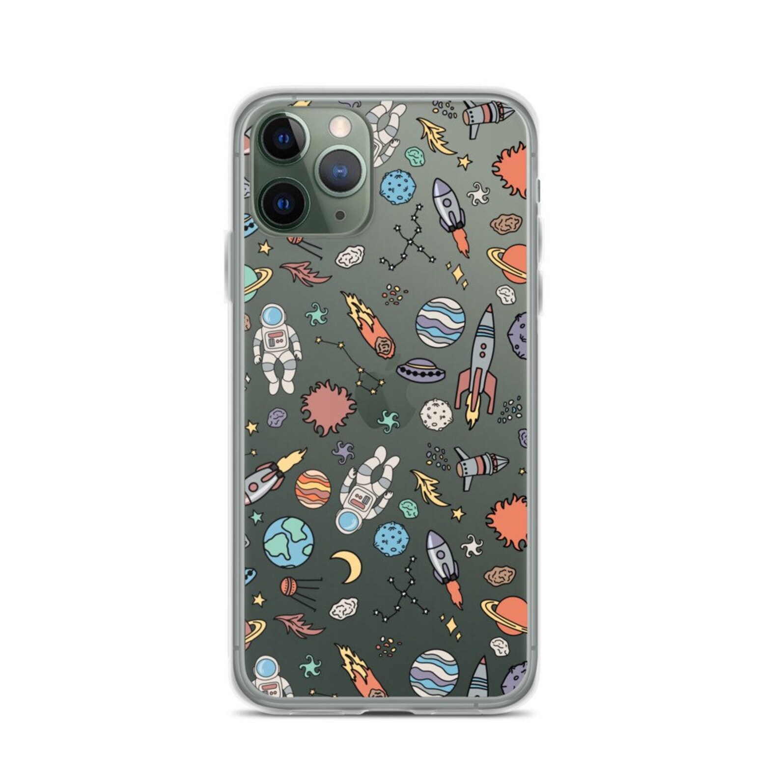 Space Astronaut Doodles Case For iPhone 12 11 Pro XS Max XR X | Etsy