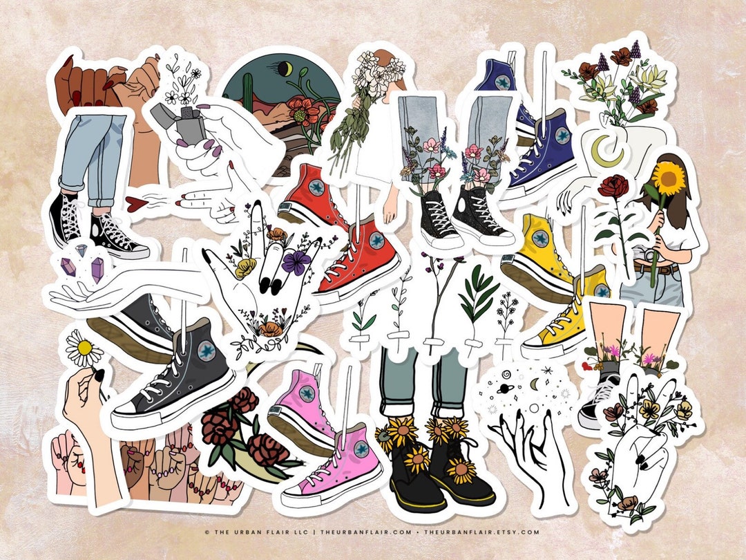 Aesthetic Line Art Stickers High Quality Vinyl Stickers Waterproof ...