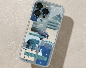 Aesthetic Blue Phone Case | Etsy