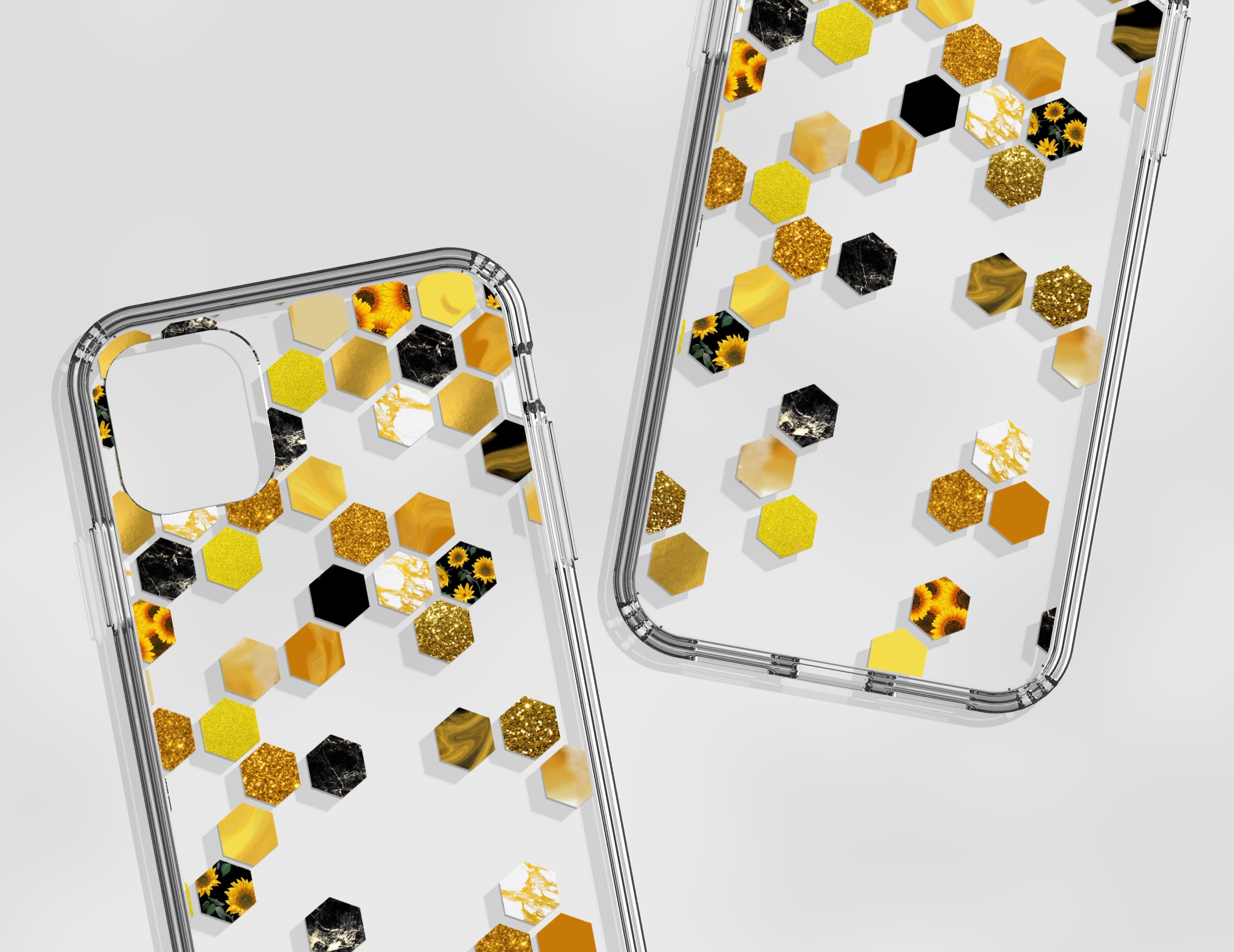 Geometric Yellow Honeycomb Phone Case For iPhone 14 Plus 13 - Etsy ...
