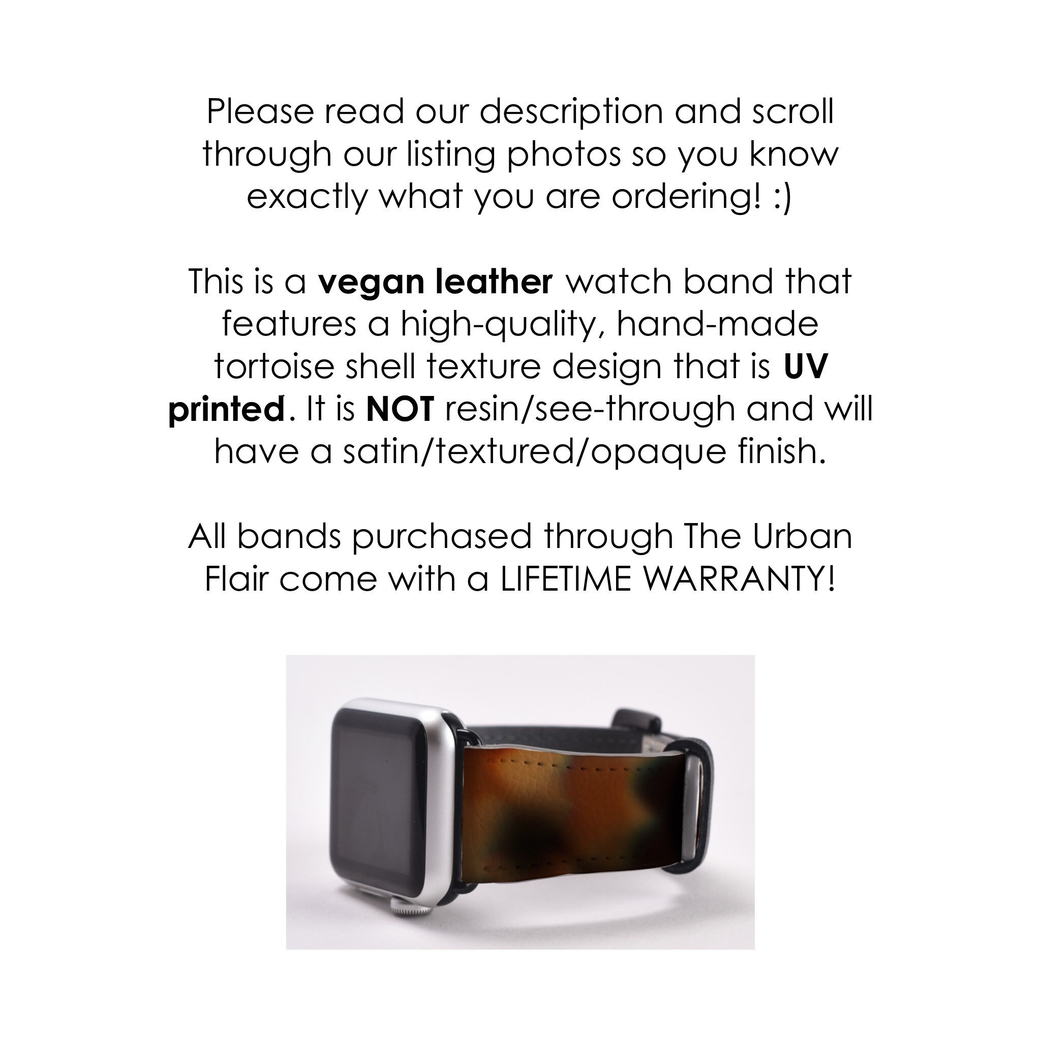 Monogram Tortoise Shell Apple Watch Band 40mm Iwatch Straps - Etsy Canada