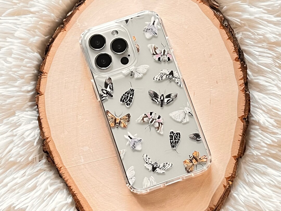 Elegant Moth and Butterfly Clear Phone Case - Watercolor Insects ...