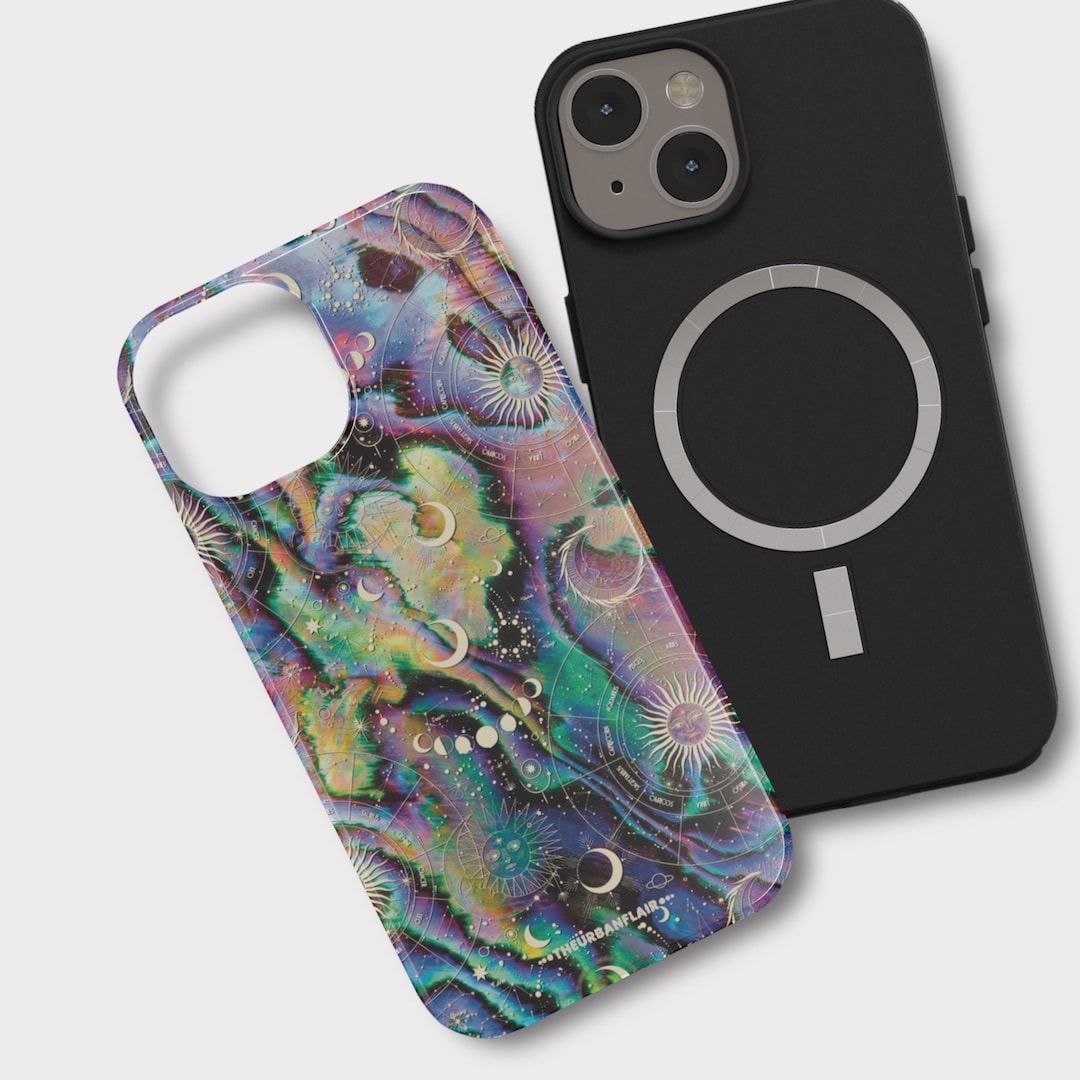 Zodiac Abalone Marble Print Magsafe Phone Case for iPhone Series 15 14 ...