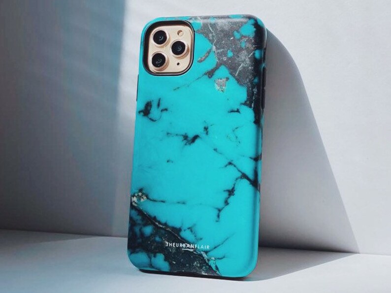 Turquoise Stone Print Phone Case For iPhone 12 Mini 11 Pro Max | Etsy