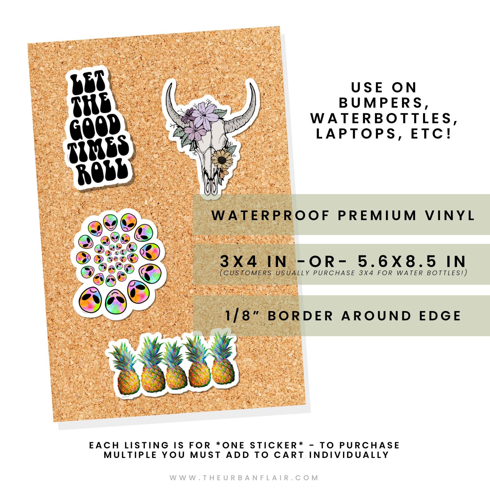 Line Art Decal Waterproof Vinyl Sticker for Waterbottle Laptop | Etsy