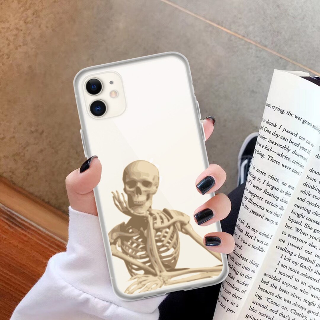 Minimal Skeleton Clear Phone Cover Iphone 14 Plus 13 Pro Max - Etsy