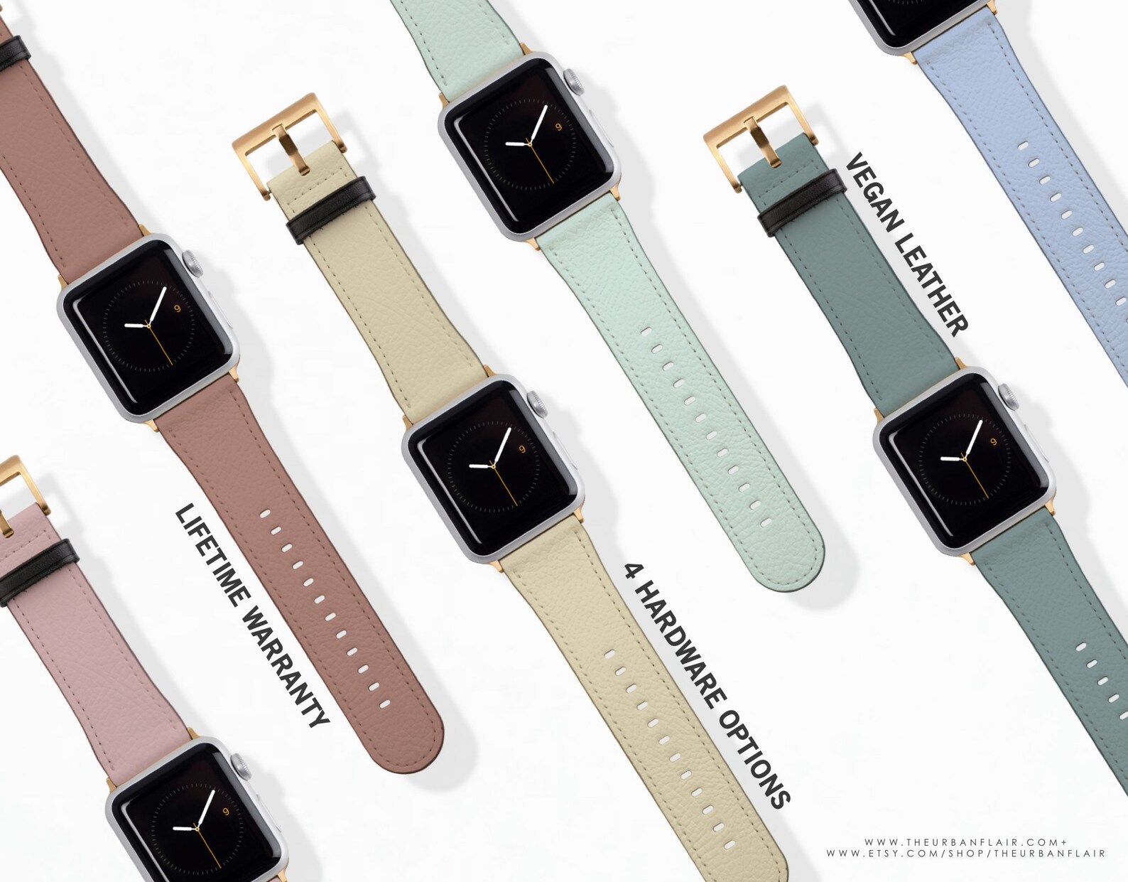 Pretty Apple Watch Band Vegan Leather Iwatch Bands 38mm 40mm - Etsy