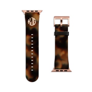 Monogram Tortoise Shell Apple Watch Band for All Series 40mm 41mm 42mm ...