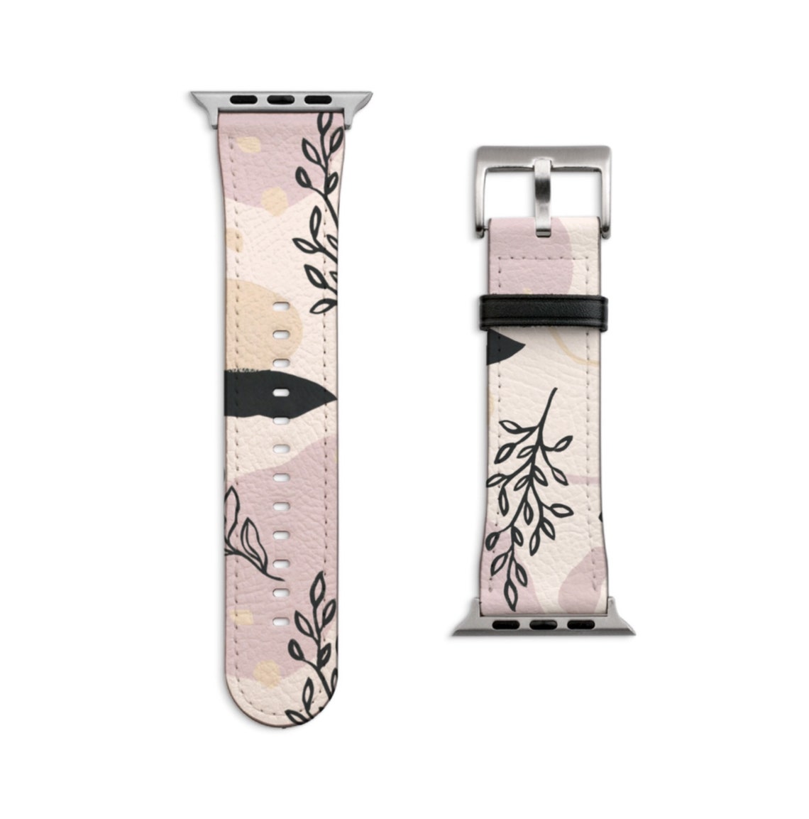 Minimal Pale Modern Shapes Apple Watch Band for Women Faux - Etsy