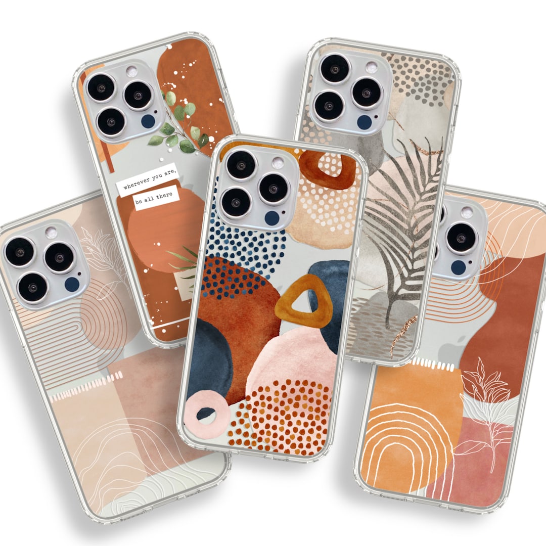 Mid Century Modern Shapes Phone Cases for iPhone 17 Air 16e 15 14 13 7 ...