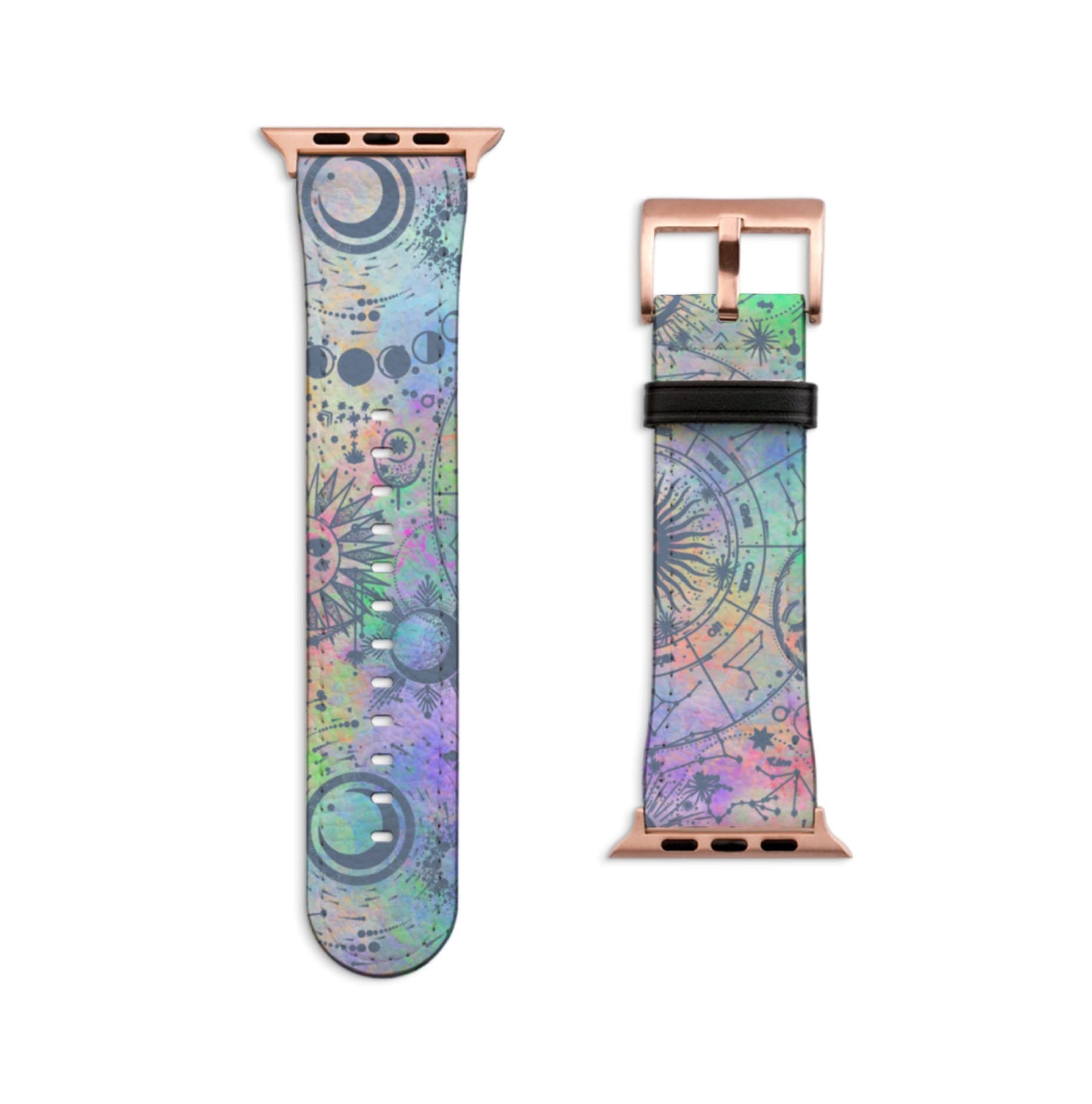 Pastel Mystic Zodiac Celestial Print Apple Watch Band Faux | Etsy