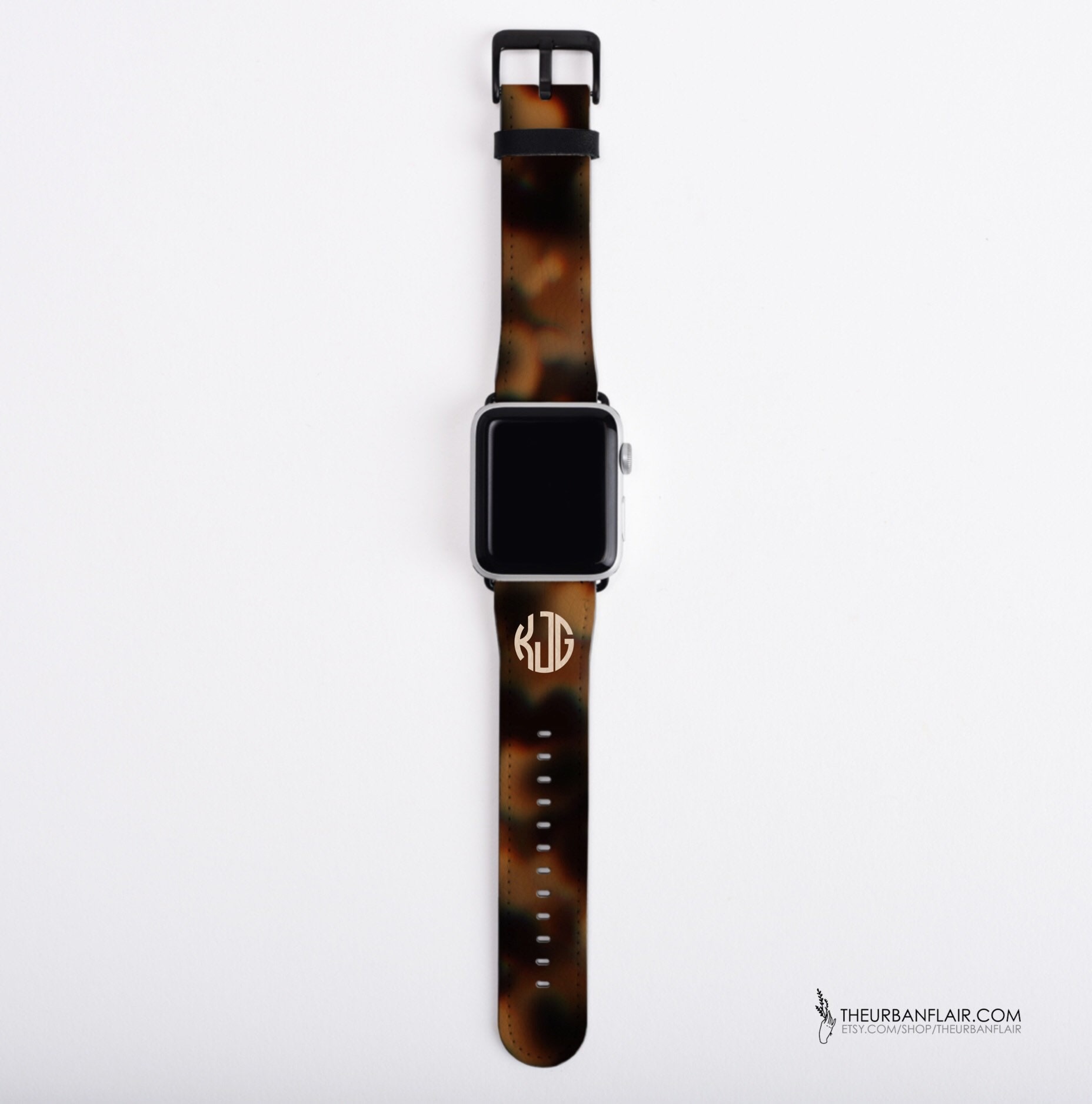Monogram Tortoise Shell Apple Watch Band 40mm Iwatch Straps - Etsy Canada