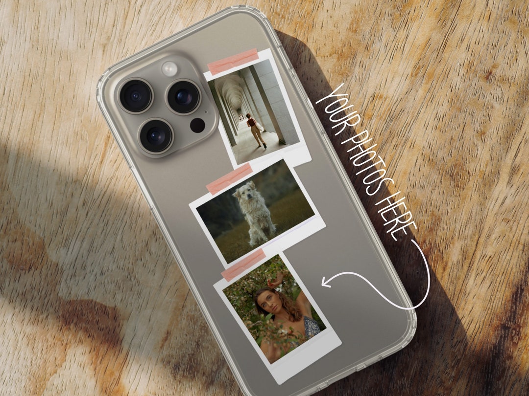 Custom Photos Clear Phone Case for iPhone 17 Air 16e 15 14 13 12 Mini ...