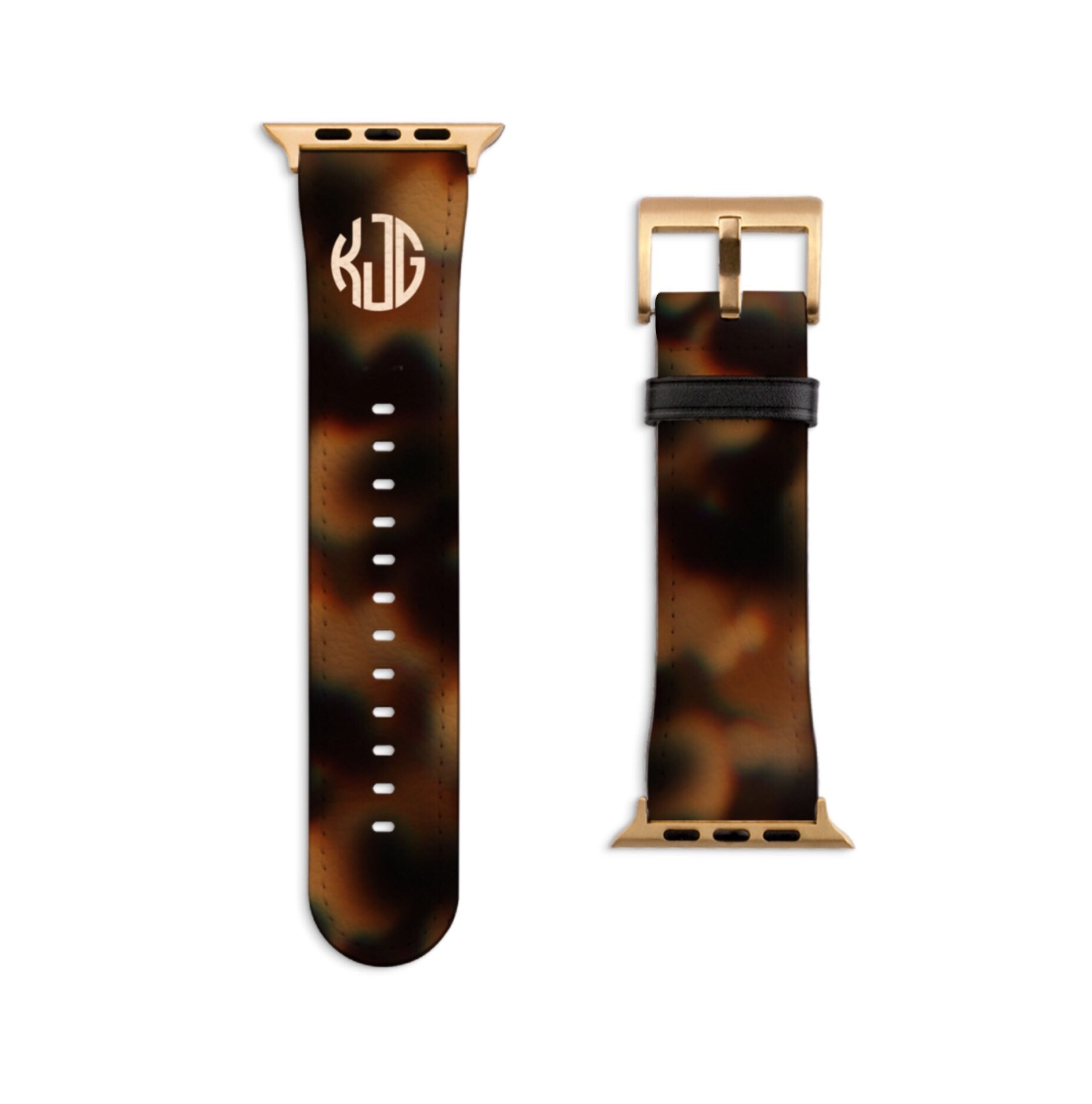 Monogram Tortoise Shell Apple Watch Band 40mm Iwatch Straps | Etsy Canada