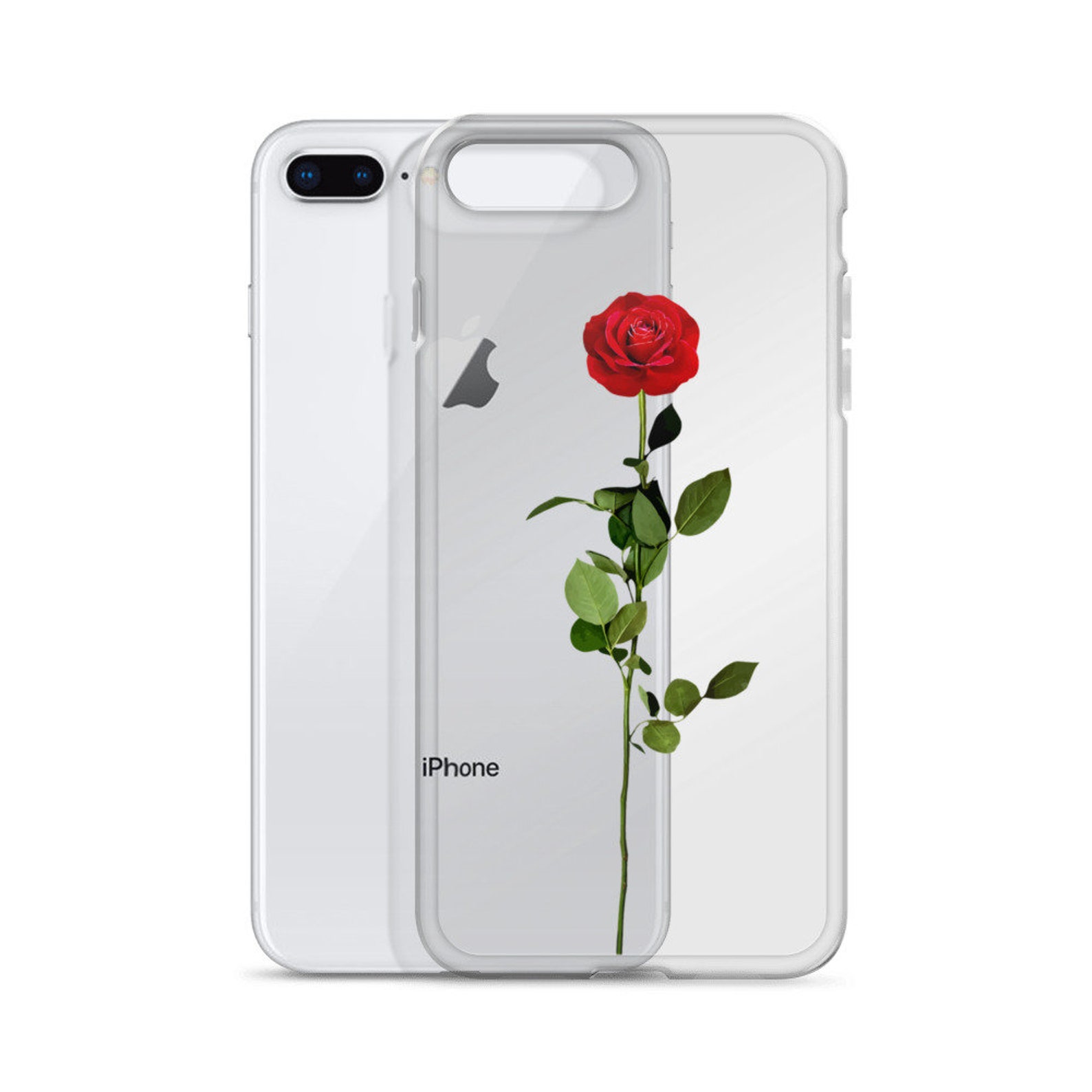 Simple Isolated Rose Clear Phone Case for Iphone SE 2020 12 11 | Etsy