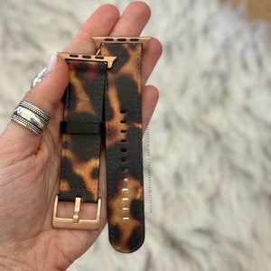 Tortoise Shell Texture Print Apple Watch Band Fashion 38mm 41mm 40mm ...