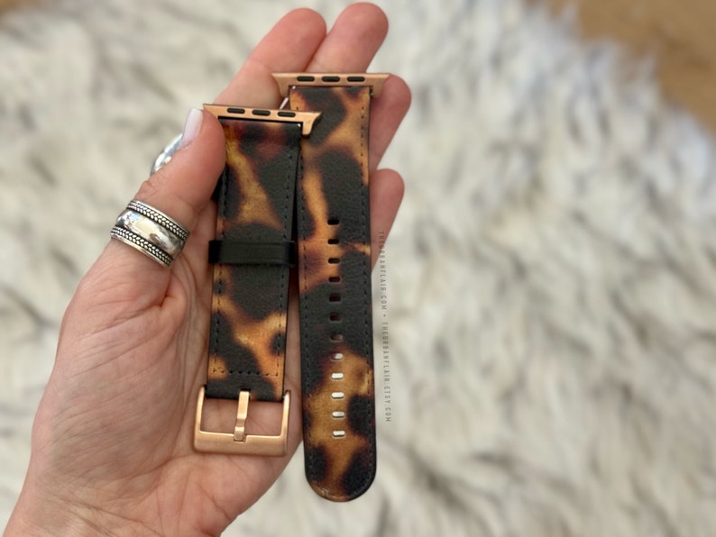 Tortoise Shell Texture Print Apple Watch Band Fashion 38mm 41mm 40mm ...