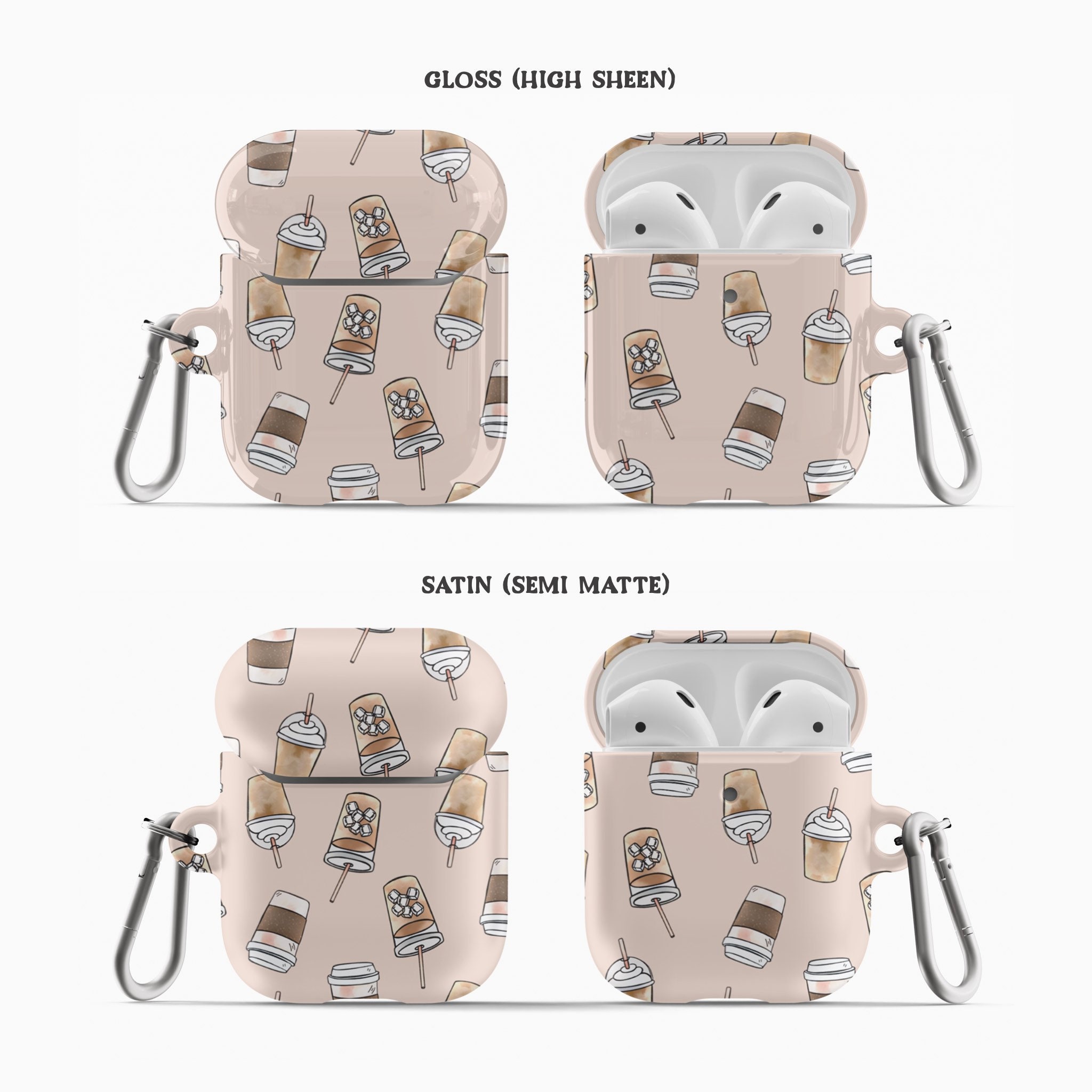 Cute Coffee AirPods Case Aesthetic Air Pods Case Pretty Pink | Etsy