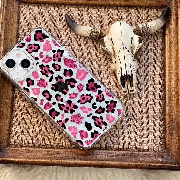 Pink Cheetah Print Phone Case - Etsy